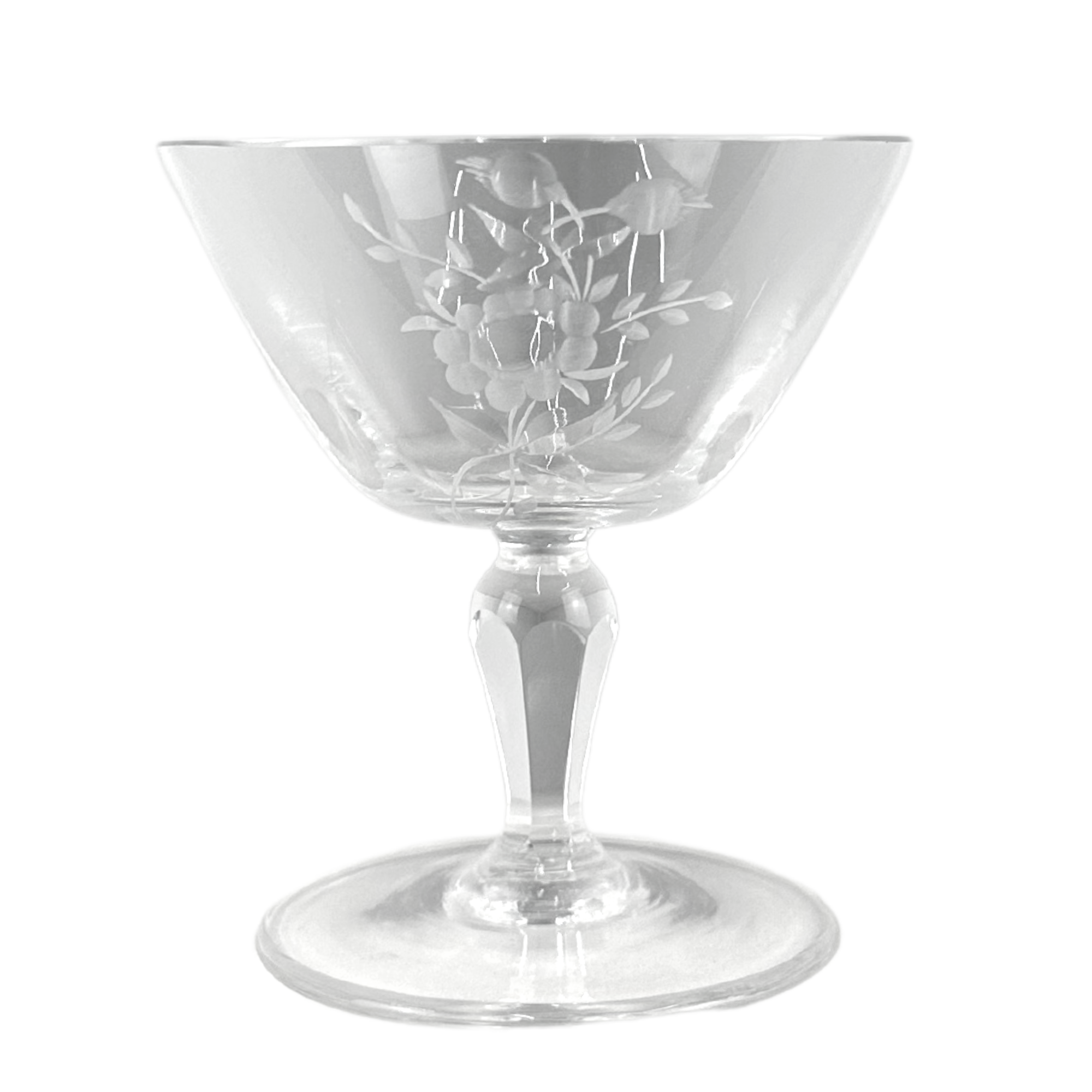 Kusak Crystal 'Moss Rose', Coupe - Set of 2 – Lily's Vintage Finds